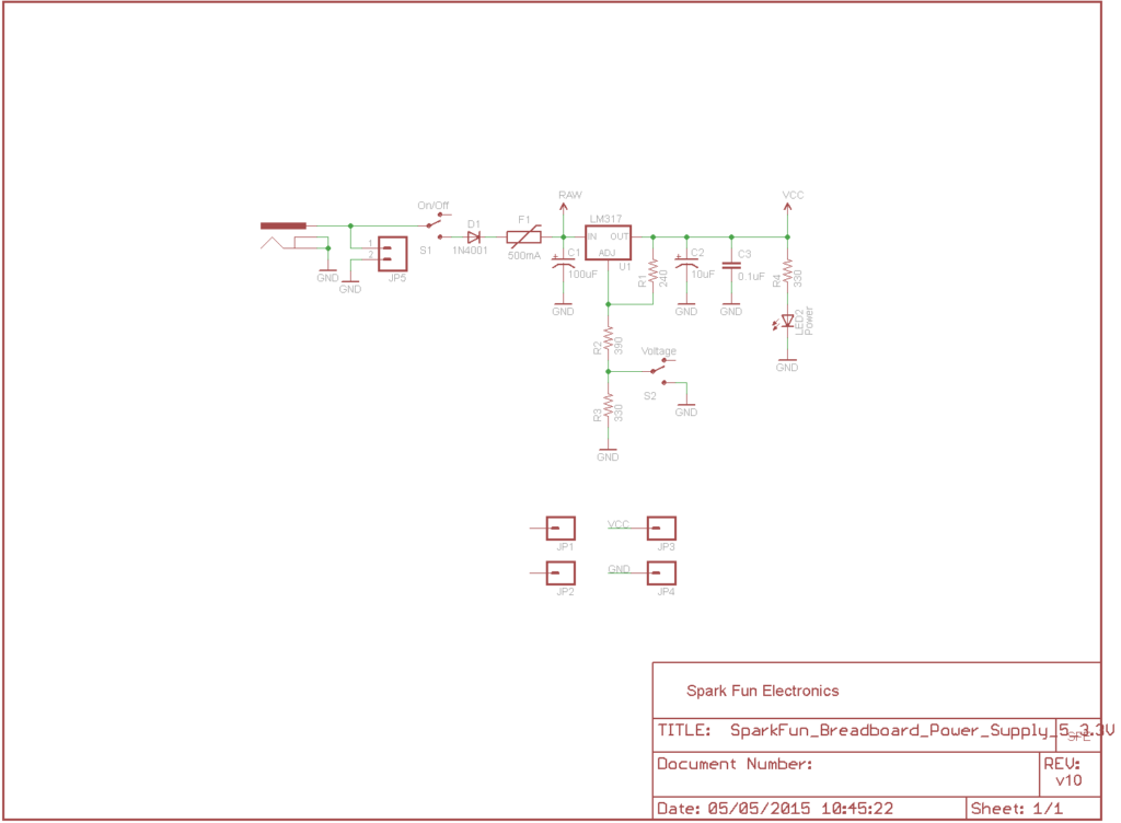 Breadboard power supply schematic - Get electronics