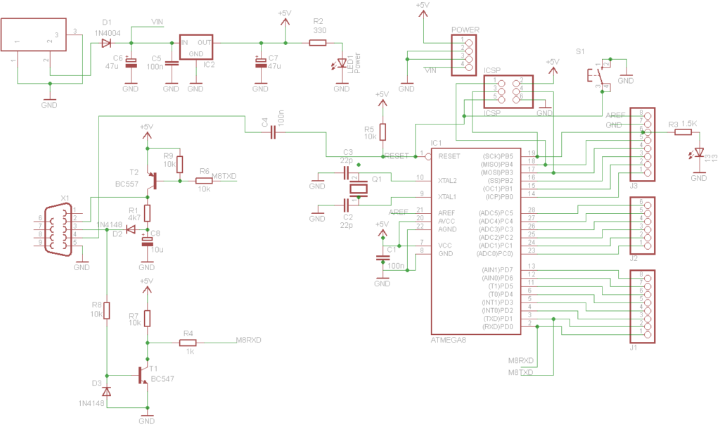 Freeduino Serial schematic - Get electronics