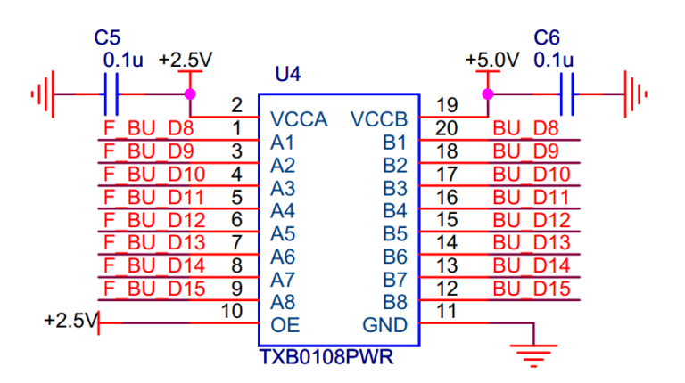 TXB0108 8-Bit Bidirectional Voltage-Level Translator