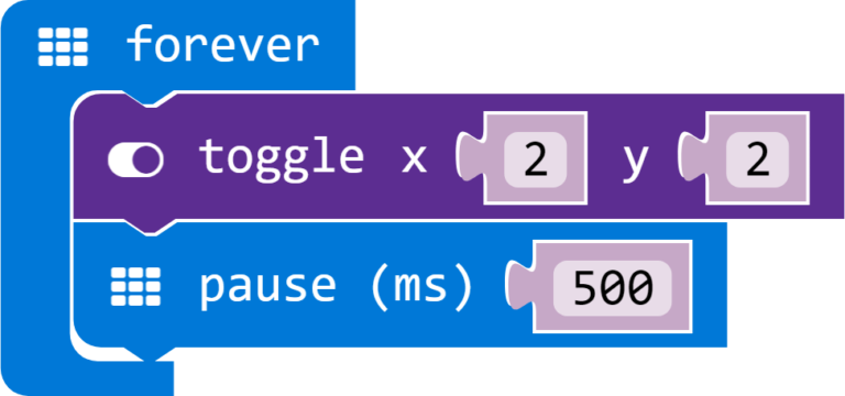 6 micro:bit LED examples using the blocks editor
